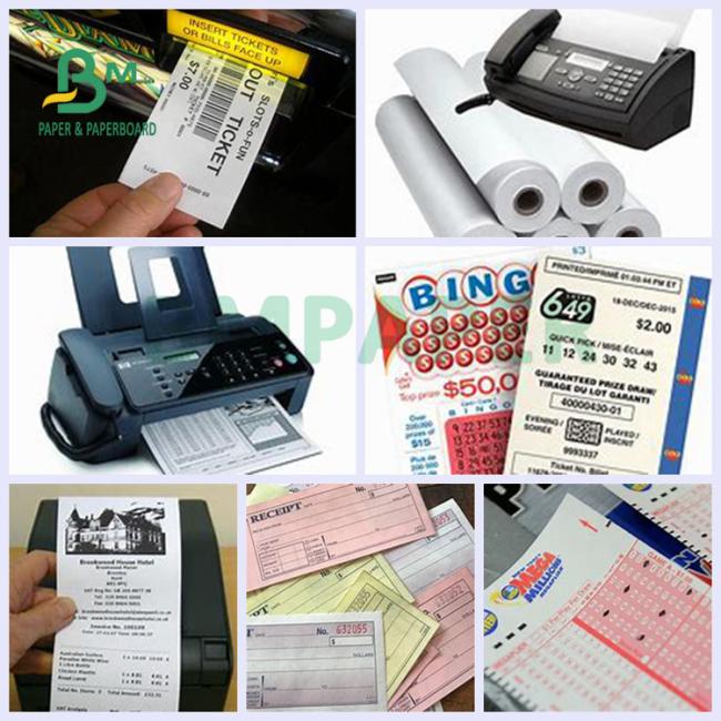 alta carta di termale di bianchezza di 55gsm 58gsm Rolls per stampa di BANCOMAT
