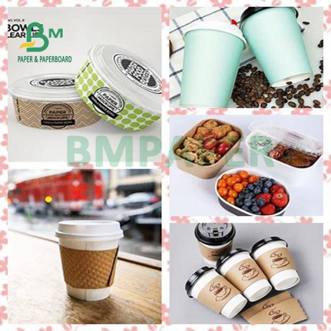 170gsm+ 18gsm Safe Printed Bleached Cup Stock For Hot And Ice Drinking Cup