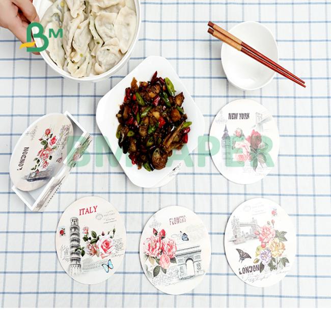 0.7mm Natural White Cup Coaster Board Good Water Absorption 460mm X 610mm