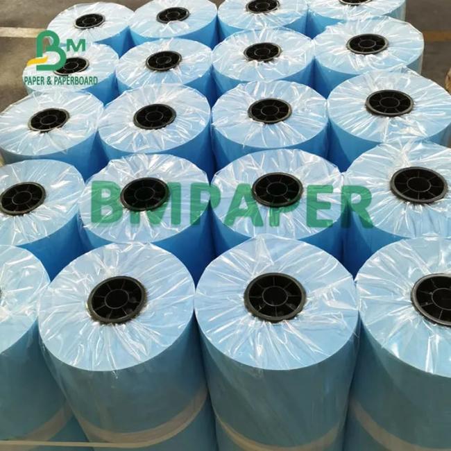 80gsm 20lb Single Side / Double Sides Blue Plotter Paper Roll Digital Printing