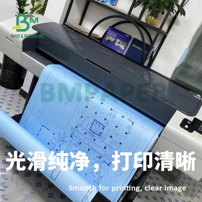 Double Sided Blueprint Engineering Paper Roll For Wide Format 24
