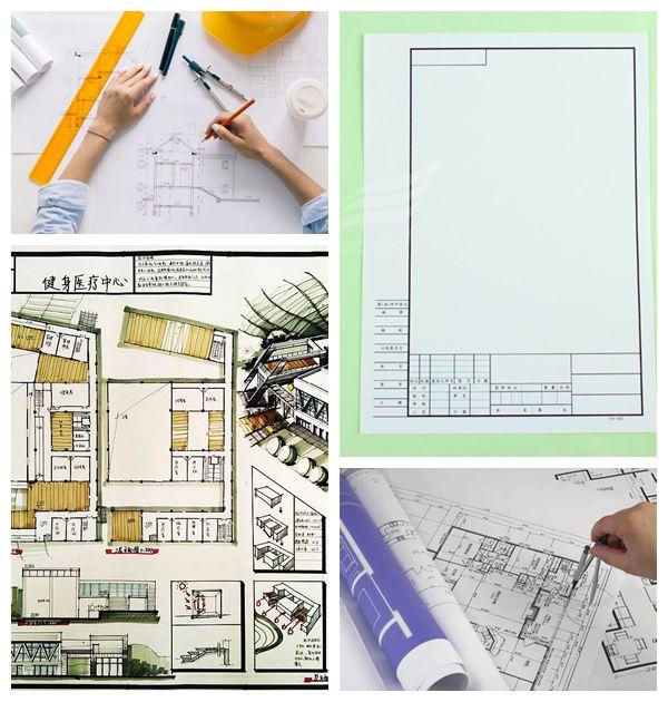 White Log Pulp Drawing Paper CAD Bond Paper For Design Drawing 20lb.