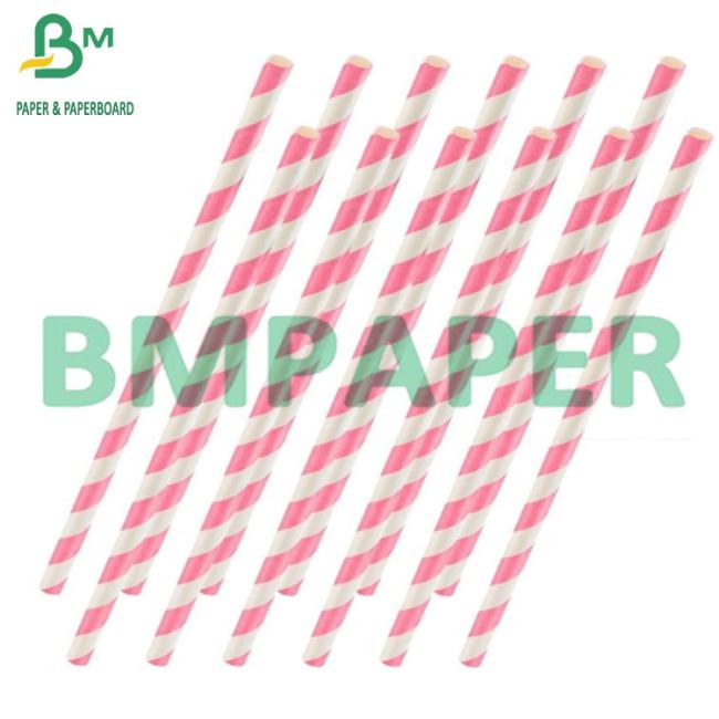 24g 28g Biodegradable Colorful Paper Drinking Straw Packaging Kraft Paper Roll (4)