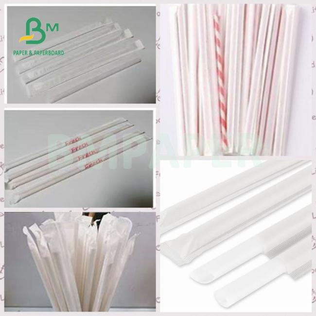 24gsm 28gsm White Drinking Straw Wrapping Paper For Straws Packaging