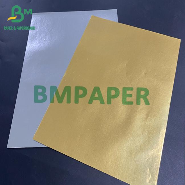 Golden Metallized Label Paper For Beer Bottle Label Wet Strength Eco-Friendly Lightweight Paper