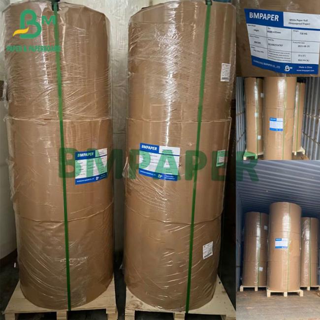 30g-80g Greaseproof White Paper Roll High Quality Food Wrapping Master Roll Custom Size