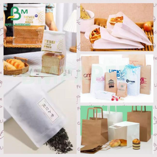 120gsm Smooth Food Contact White Kraft Paper In Sheet for Snack Wrapping