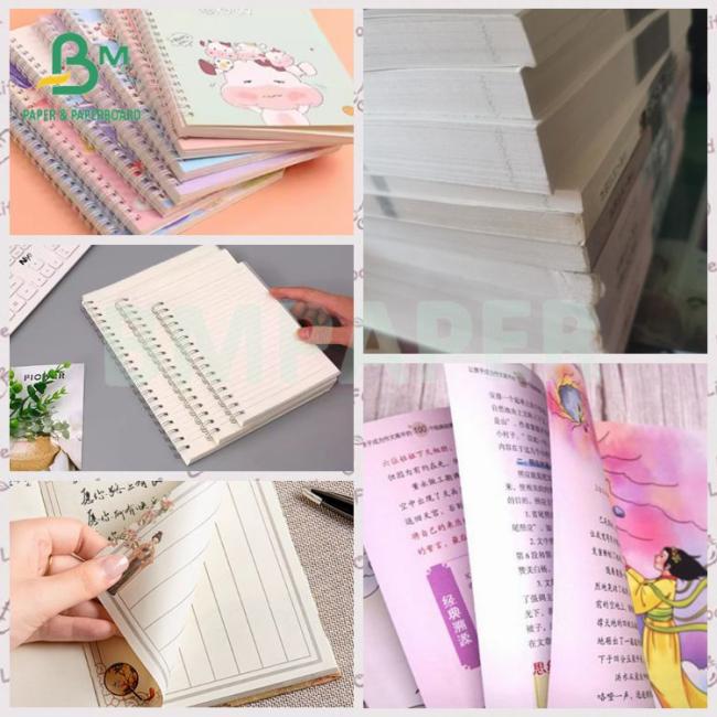 70gsm White Uncoated Woodfree Paper For Books Good Ink Absorbing