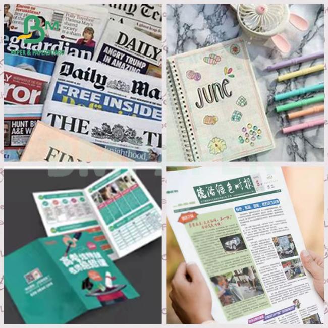 45gsm Eco - Fiendly Good Ink Absorbing Newspaper Roll In Sheet 72CM * 29CM
