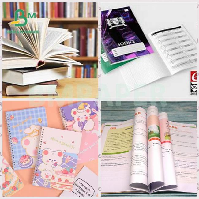 Various Books Printing White 100grs UWF Uncoated Woodfree Paper