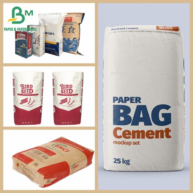 Bleached and Unbleached Strong Extensible Sack kraft Paper for Cement Packaging