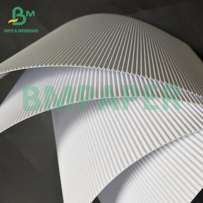 120 +120 GSM 1MM Thicknesses White Two ply Single Sided E Corrugated Board For Cosmetic Case