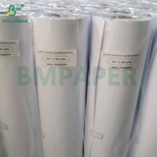 42 in x 300ft 20 Lb Ultra Bright Uncoated Inkjet Bond Plotter Paper
