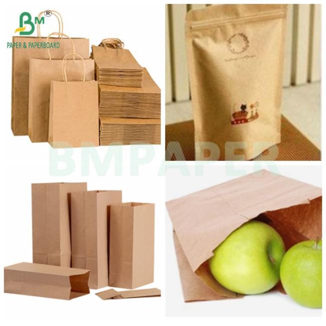 70 80 GSM Unbleached Brown Kraft High Strength Paper Roll 50kgs Loading