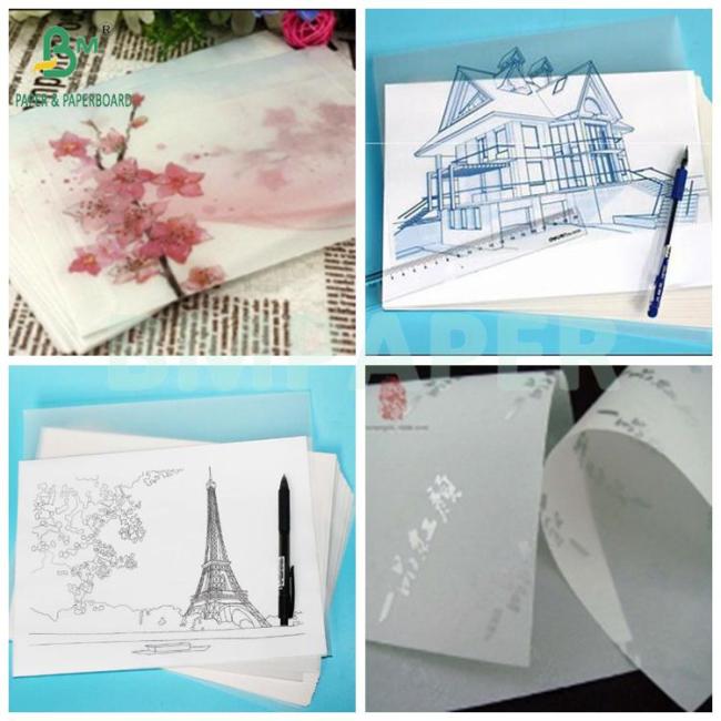 73gsm 83gsm Semitransparent Smooth Drawing tracing Paper Roll 880 x 50m 