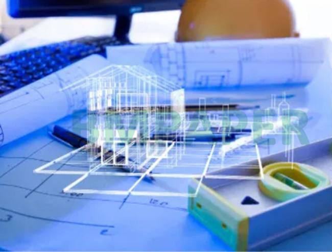 80GSM Double Sided Digital Blueprint Paper Roll For Engineering 30'' x 150yards