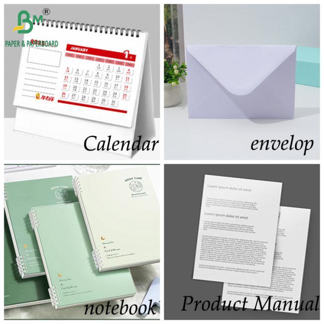 60gr 70gr CIE 158 Oba Free Uncoated Woodfree Paper For Product Manual 