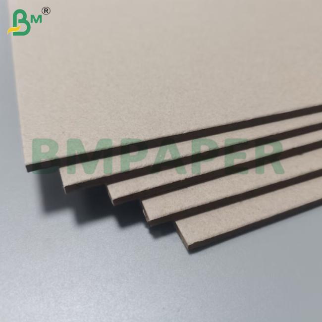 2mm Uncoated Grey Chipboard Recycled Pulp Book Binding Board 70 * 110cm
