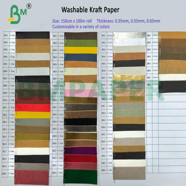 Waterproof Tear-Resistant Washed Kraft Bag Paper Rolls for Hang tags