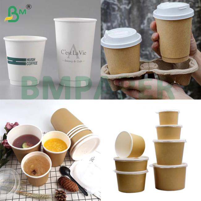 200g 210g Strong Extensibility White Cup Stock Paper For Paper Cup Making