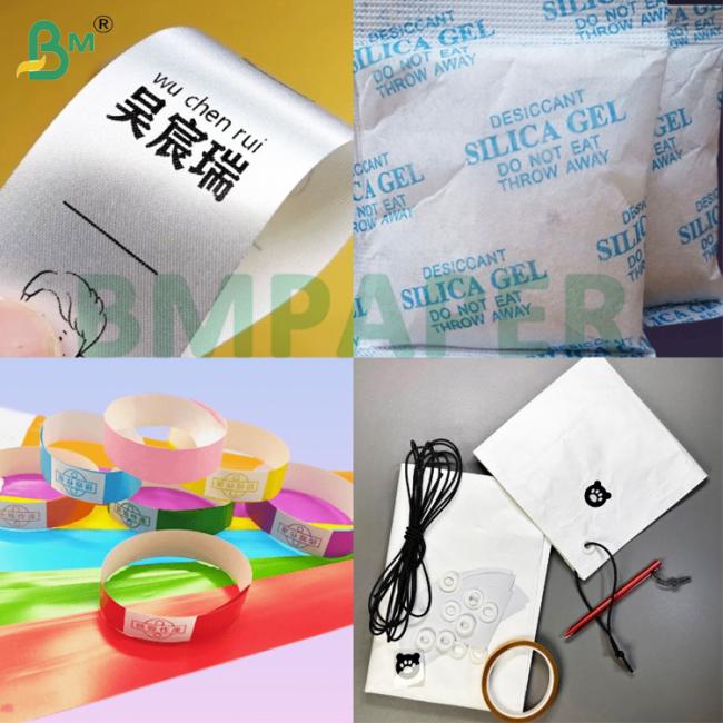 1056D 1070D White Tear Resistant Tyvek Paper Fabric For Wrist Band