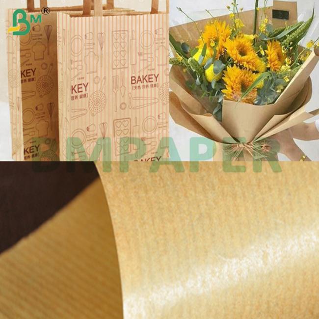 Eco-Friendly Unbleached Striped Kraft Paper Rolls for Flower Packing