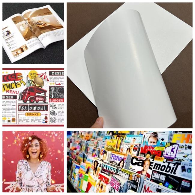 Customize Size 160gram 180gram Inkjeted Printing C2S Art Paper For Book 