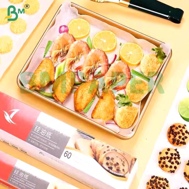 60 GSM Customized Size Double Side Silicone Coated Paper Sheets Cake Baking Paper