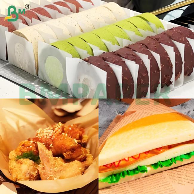 40gsm Kit 3 White Greaseproof Paper Sheets for Hamburger Wrapping