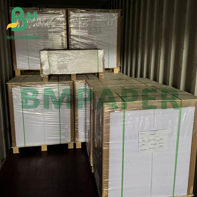 80gsm High Whiteness Semi Glossy Battery Tag Paper Raw Material 72 x 102