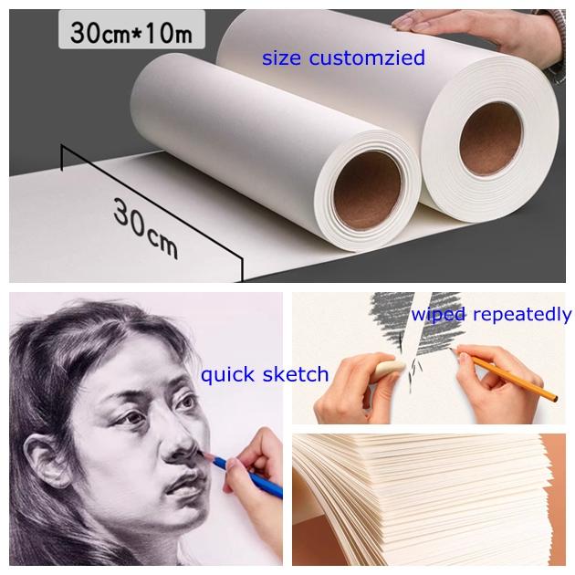 160gram 180gram Uncoated Art Sketch Paper Roll For Drawing 914mm x 50m 