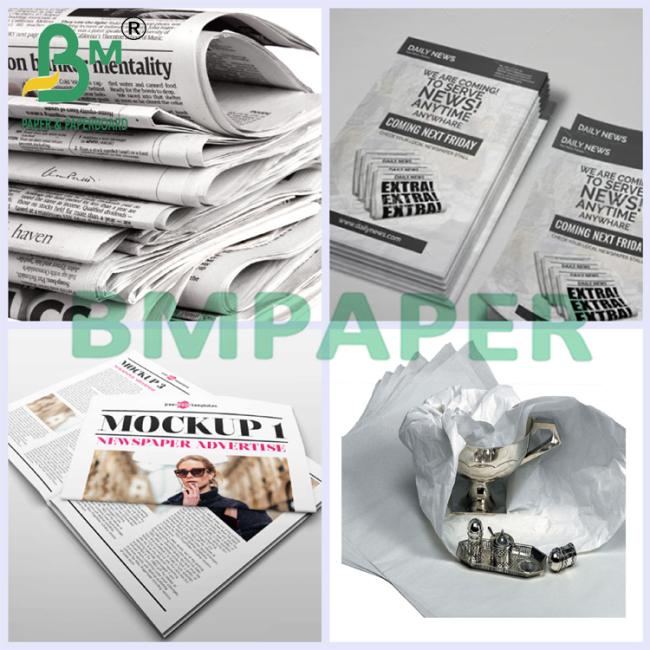 45gsm/48.8gsm Recycled Pulp Newsprint Paper For Printing And Wrapping In Roll