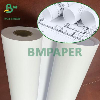 China 92 Brightness Plotter Paper Roll 36'' X 500ft 20# 3'' Core For Inkjet Printer for sale
