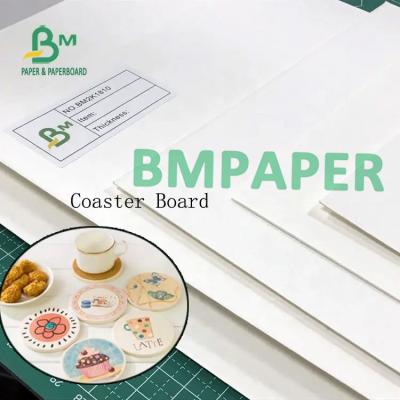China Virgin Wood Pulp Coaster Board 0.7mm 0.8mm 1.0mm 1.2mm 70cm X 100cm 50cm X 100cm Palletized Sheets for sale
