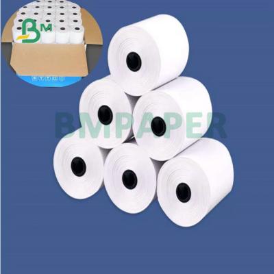 China Rollo de papel termal superior de la caja registradora de la calidad 55gr 80x80m m 57x40m m para la posición del banco en venta