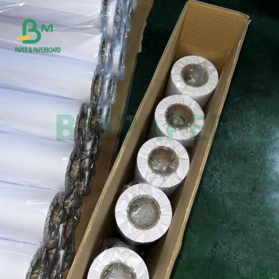 Cina 20lb Uncoated CAD Paper Roll For Inkjet Printers 36'' X 500' 3'' Core Bright White in vendita