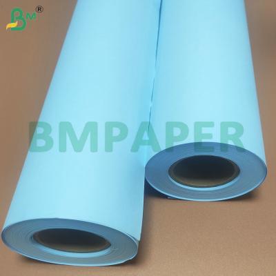 China 2 inch kerngrootte helder beeld dubbelzijdig blauw plotter papier rollen Te koop