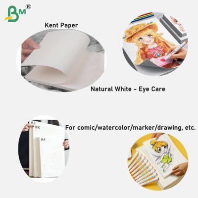 Cina Carta Kent Bianco Naturale 200gsm 210gsm per Arte Fumetto 4k 8k 270mm×390mm in vendita
