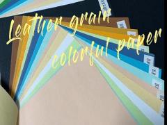230gsm Binding Craft Leather Grain Board colorful texture paper