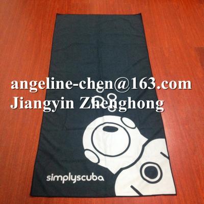China Super soft printed microfiber suede sports beach towels for sale