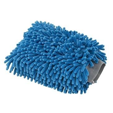 China Blue color high quality double side microfiber chenille car cleaning detailing house cleaning wash mitts/gloves for sale