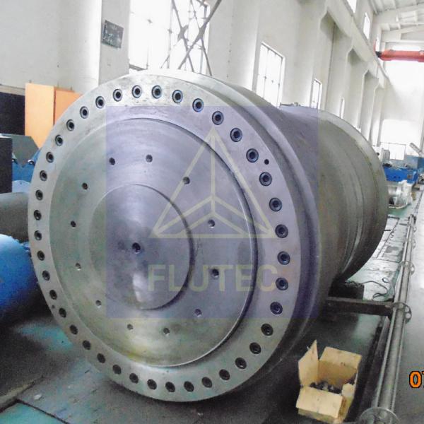 Base Welded Dump Truck Hydraulic Cylinder For Forging Press Carbon Steel gery Color