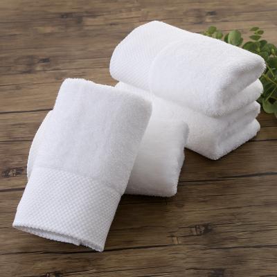 China Hotel towel 35*75cm high quality 100% cotton soft white hotel towel for sale