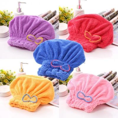 China coral fleece hair-drying towel cap Hair Wraps/Magic Fast Dry Towel for sale