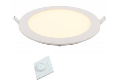 China 85-265V 12W Warm White Dimmable LED Panel Light Recessed Round Good Heat Dissipation for sale