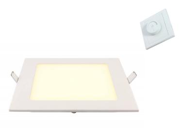 China Ultra Thin 9W Dimmable Square LED Panel Light CRI 80 / Flat LED Panel Light for sale