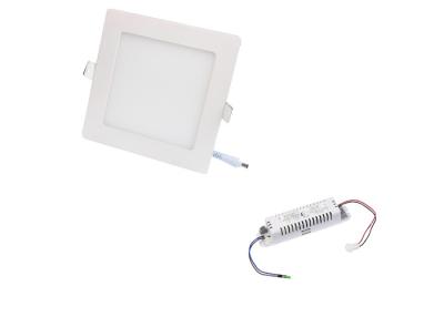 China 11-12MM Aluminum 15W Emergency Recessed LED Slim Panel Light Square Exhibition for sale