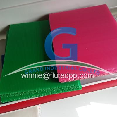 China Colorful PP corrugated plastic sheets for sale