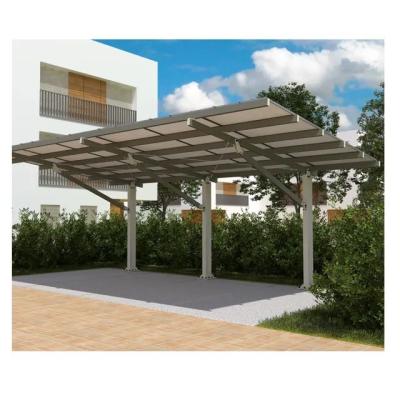 China Anodized High Pre-assembled 5kw Aluminum Carport Rack Solar Parking Garage for House for sale