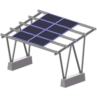 China Sliver or Customization AL6005-T5 Solar Carport with Panels Parking Racking Structure for sale